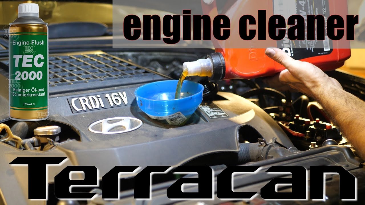 Engine cleaner TEC2000 and change motor oil | Terracan project #16 - YouTube