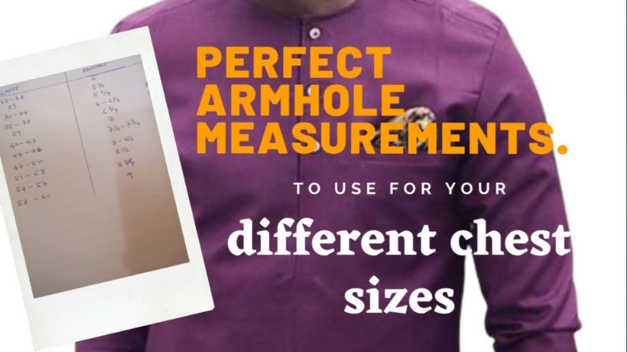 Perfect Armhole Measurement you can Use for Different Chest Size - YouTube
