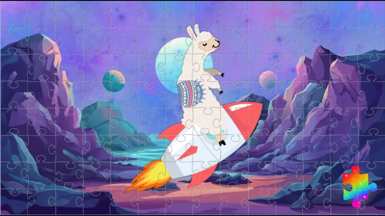 Space Alpaca - Jigsaw Puzzles for Kids - Puzzle Planet - YouTube