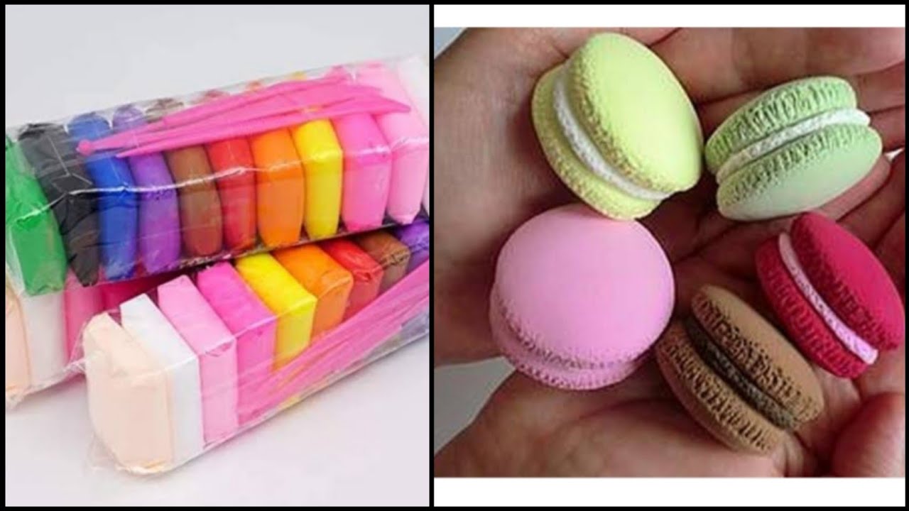 air dry clay macroon | super clay से बनाए मैंने #macroon | cute mini ...