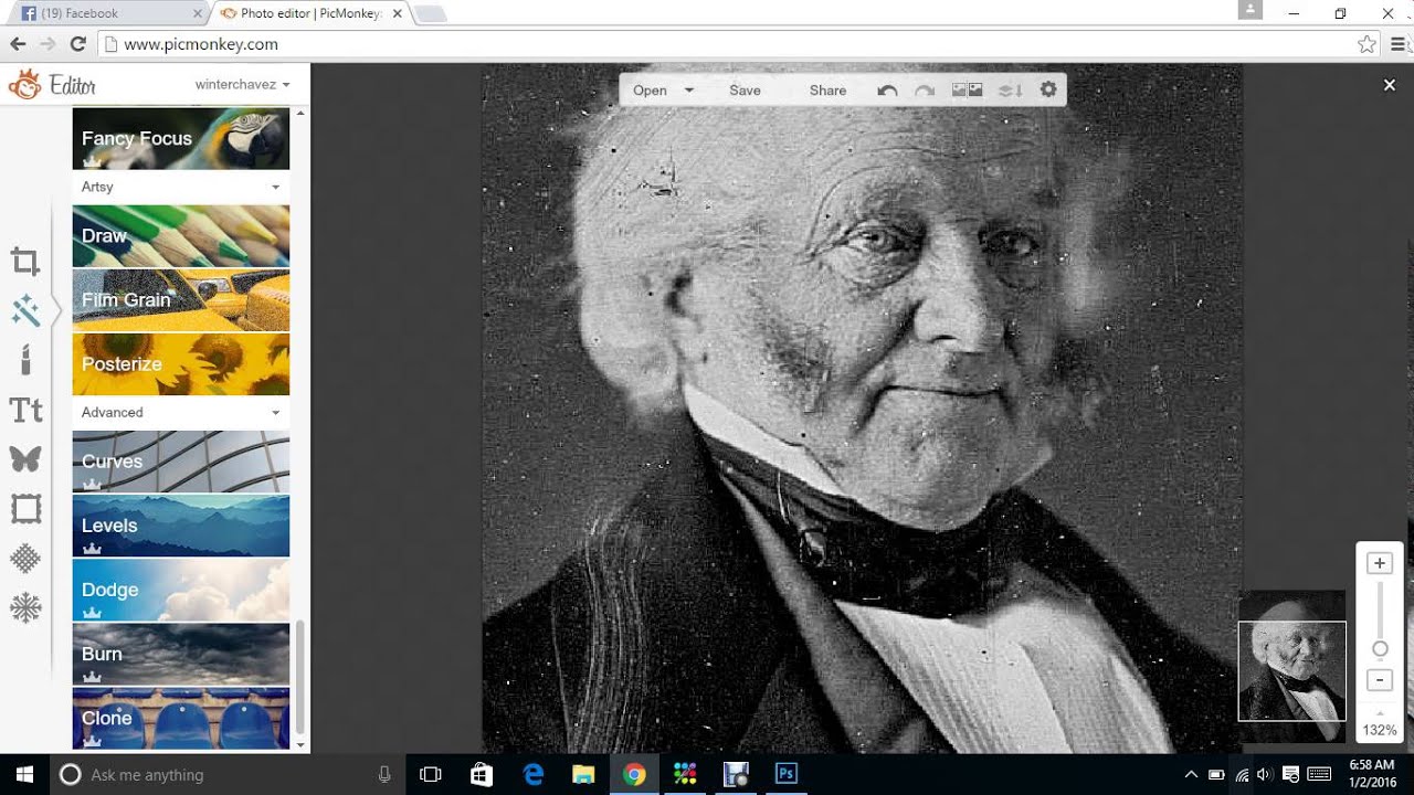 Restoration Photoshop V s Picmonkey - YouTube