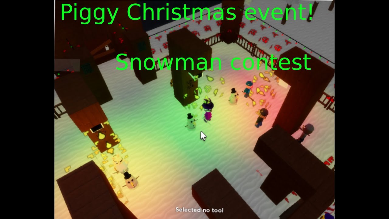 Piggy Christmas event! Snowman contest - YouTube