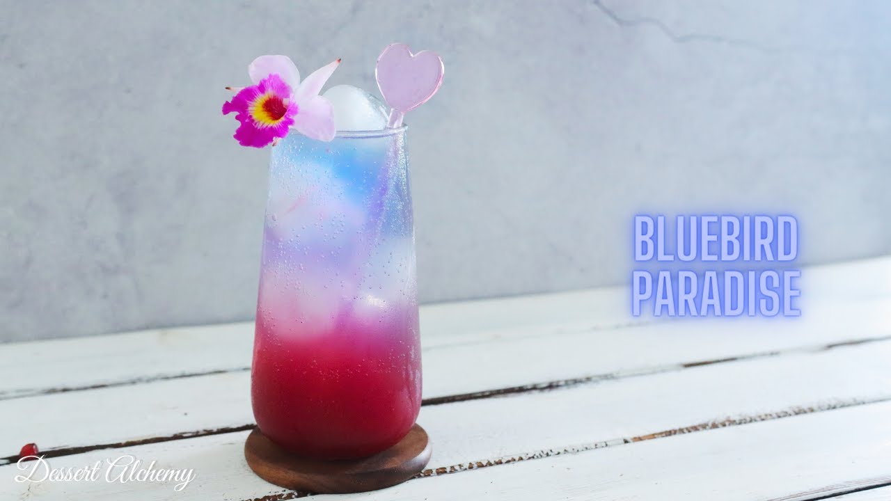 Bluebird Paradise | Pomegranate & Blue Rose Whisky Cocktail | 石榴蓝玫瑰威士忌 ...