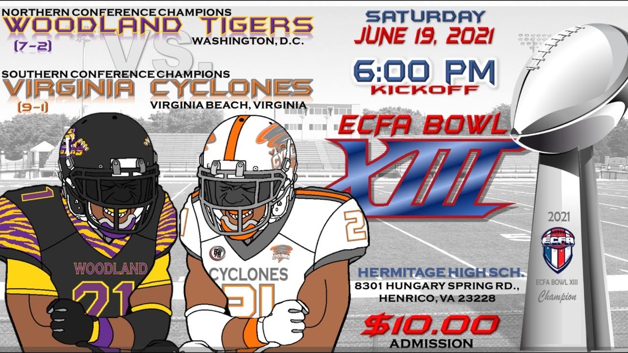 2021 ECFA Bowl VIII - Woodland Tigers vs Virginia Cyclones - Powered By ...