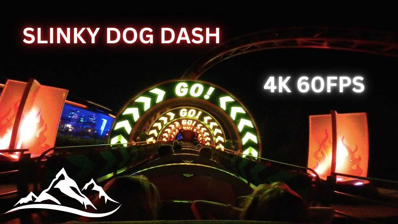 Slinky Dog Dash in ride pov (Night) - YouTube