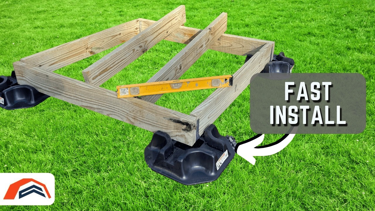 Quickest Way to Level and Build a 4x4 Shed Floor - YouTube