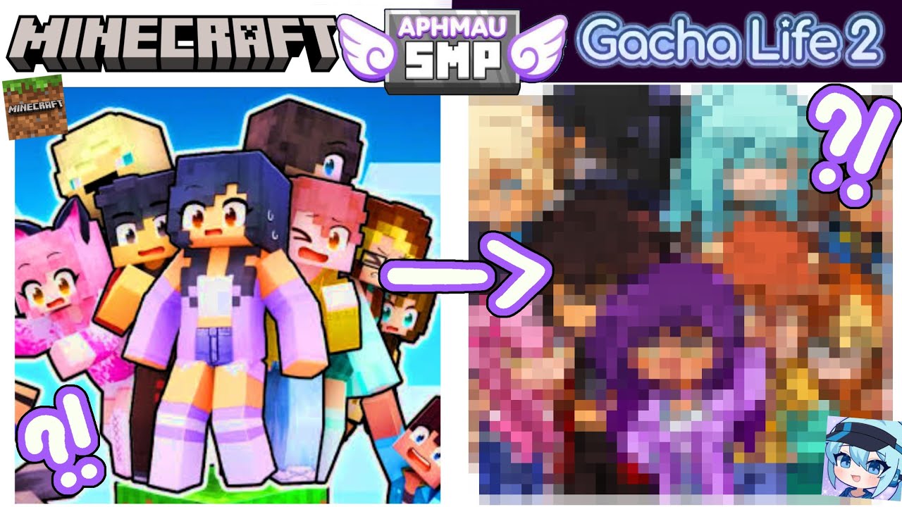🌈🌟 Aphmau SMP in Gacha Life 2 🆚 COMPARISON‼️Ladrona (Old) Trend | GL2 ...