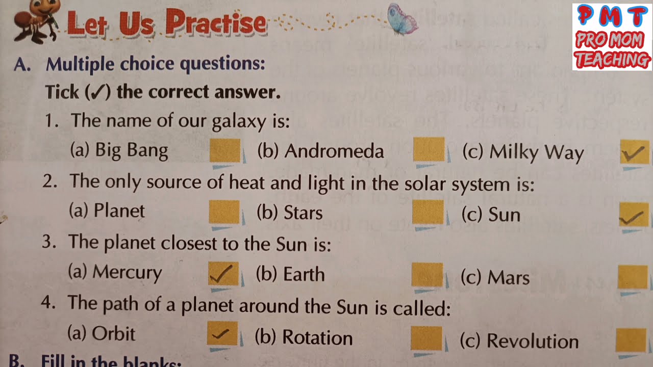 The Universe/ Exercises Questions Answers/ Class 3/ Social Studies ...