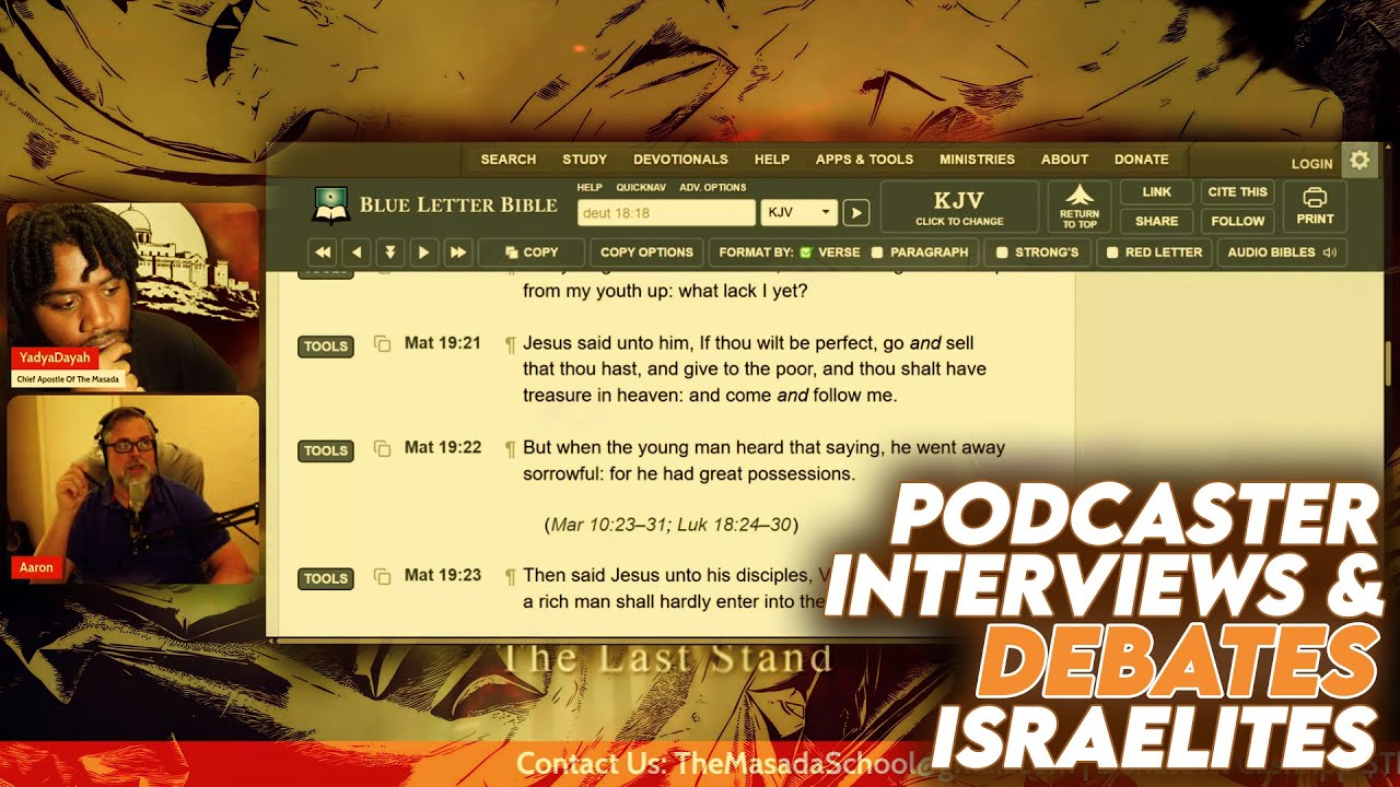 Christian Podcaster Interviews and Debates Masada Israelites | Things ...