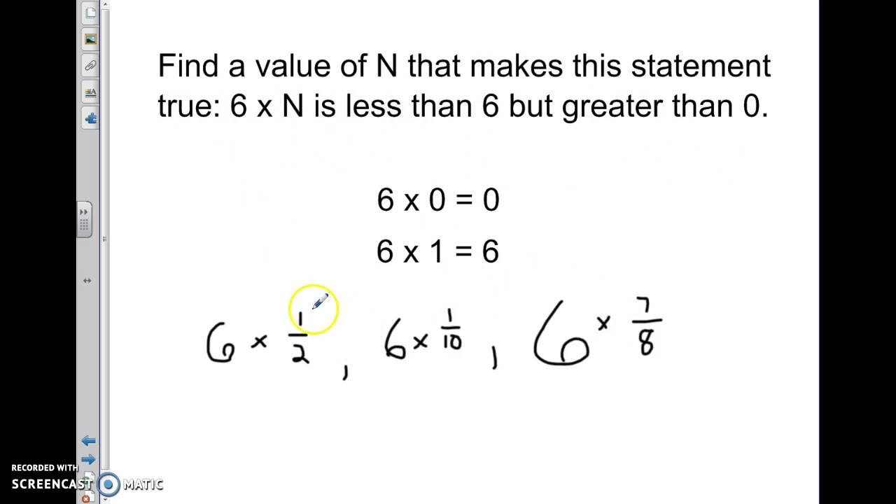 Interpret multiplication as scaling (5.NF.5) - YouTube
