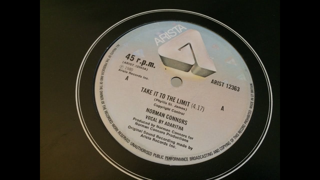 Take It To The Limit ~ Norman Conners vocal by Adaritha - YouTube