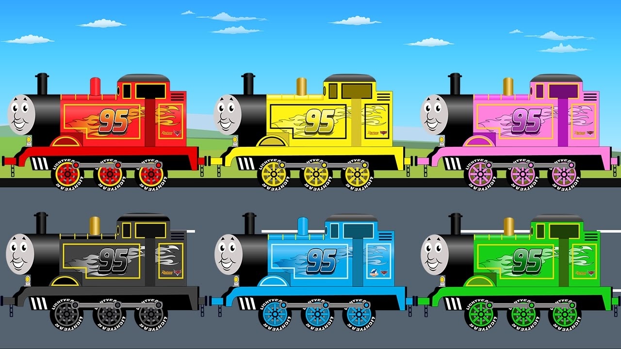 Learn Colors With Lightning Mcqueen Train - Trains For Kids - Video ...