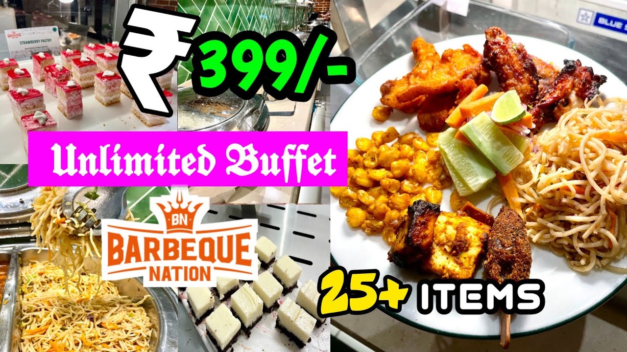 অবিশ্বাস্য😳₹399rs BBQ Nationএ UNLIMITED Buffet খেলাম!! Biryani Buffet ...