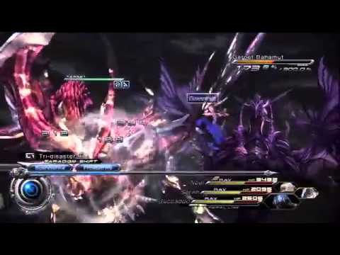 Final Fantasy XIII 2 Amber, Garnet & Jet Bahamut Final Boss Fight on ...