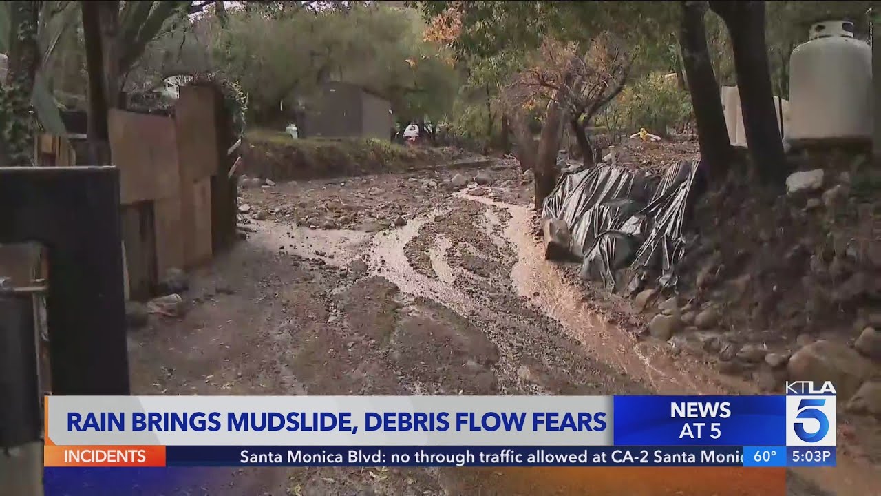 Rain brings mudslides, evacuation warnings in Orange County - YouTube
