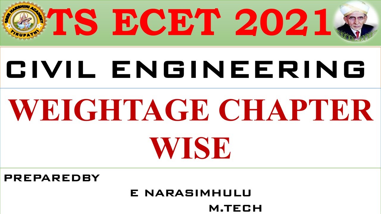 TS ECET 2021 || CIVIL ENGINEERING || SYLLABUS ANALYSIS AND CHAPTER WISE ...