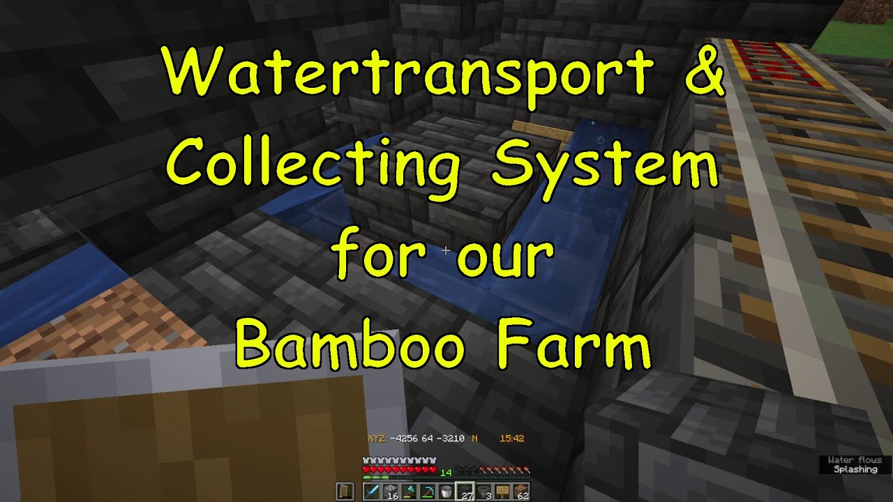Watertransport & Collecting System for Bamboo Farm - Minecraft 1.20.1 ...