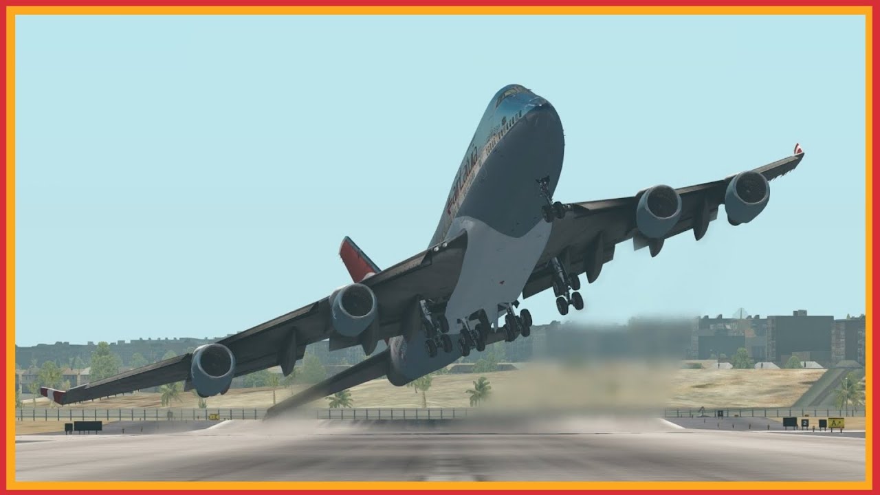 Biggest B747 CROSSWIND Takeoffs in HIGH WIND - YouTube