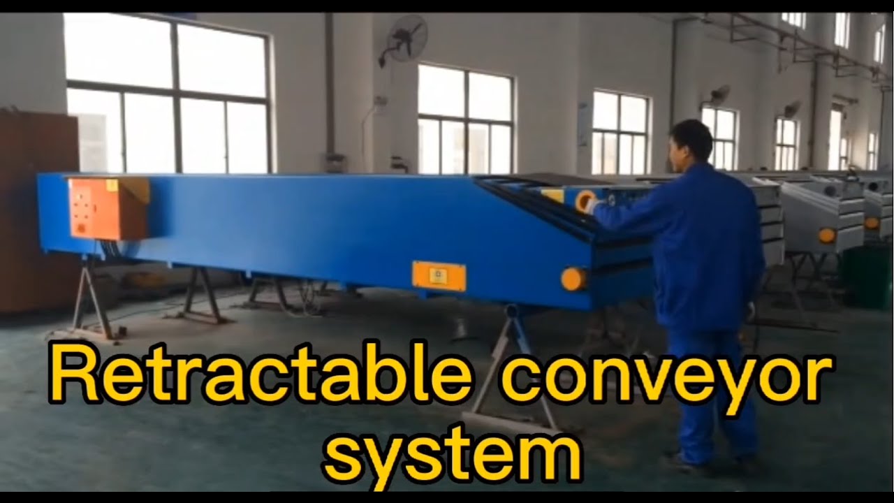 Retractable conveyor system - YouTube