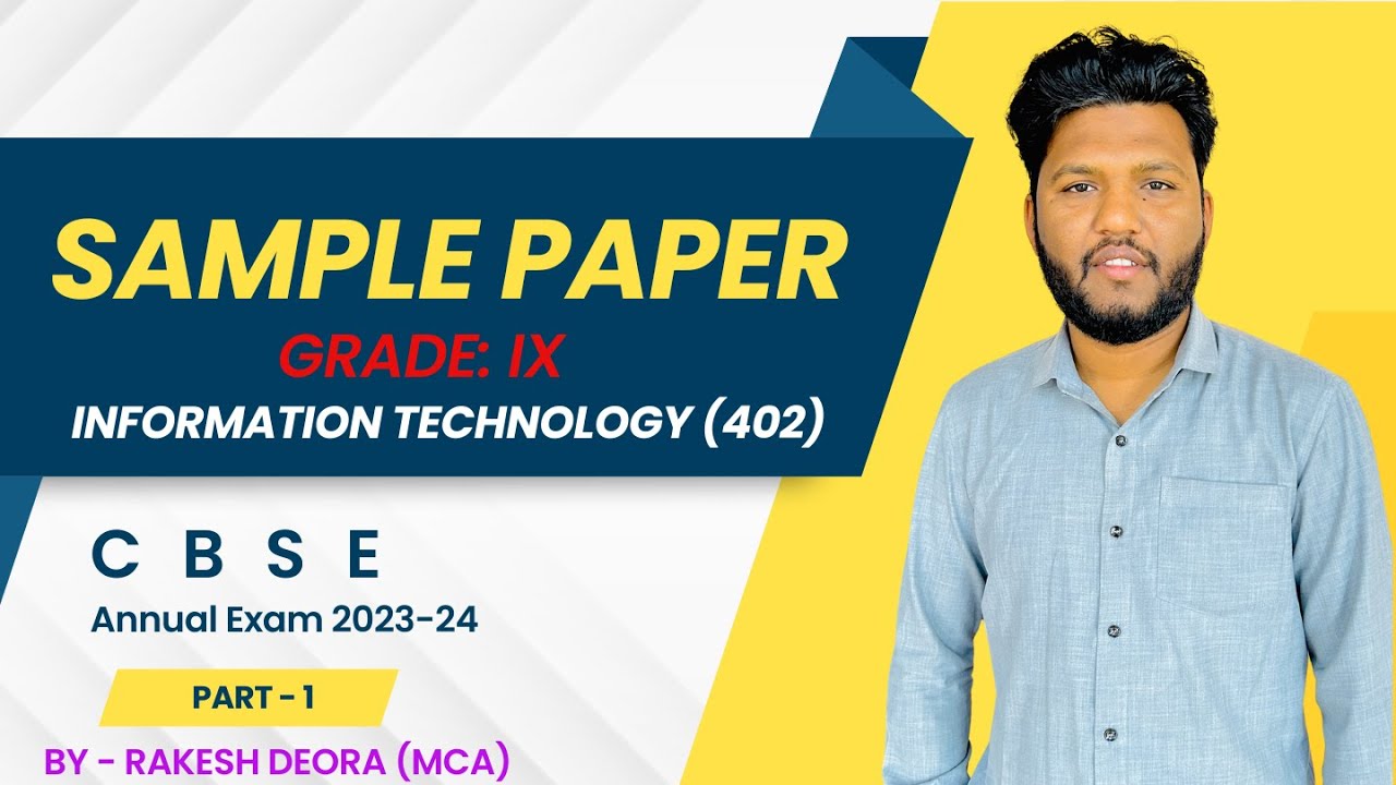 Class 9 Information Technology Sample Paper 2023-24 I Annual Question ...