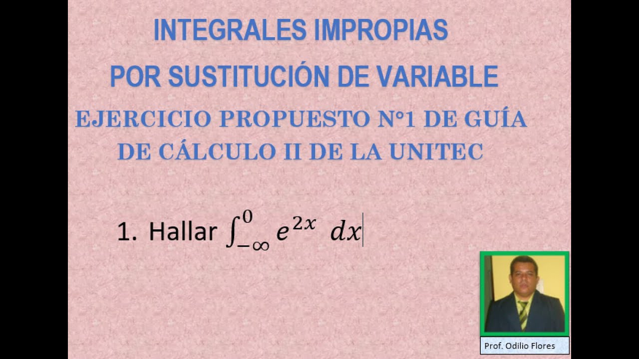 INTEGRAL IMPROPIA DEFINIDA DESDE -INFINITO A CERO, DE LA FUNCIÓN e^2x ...