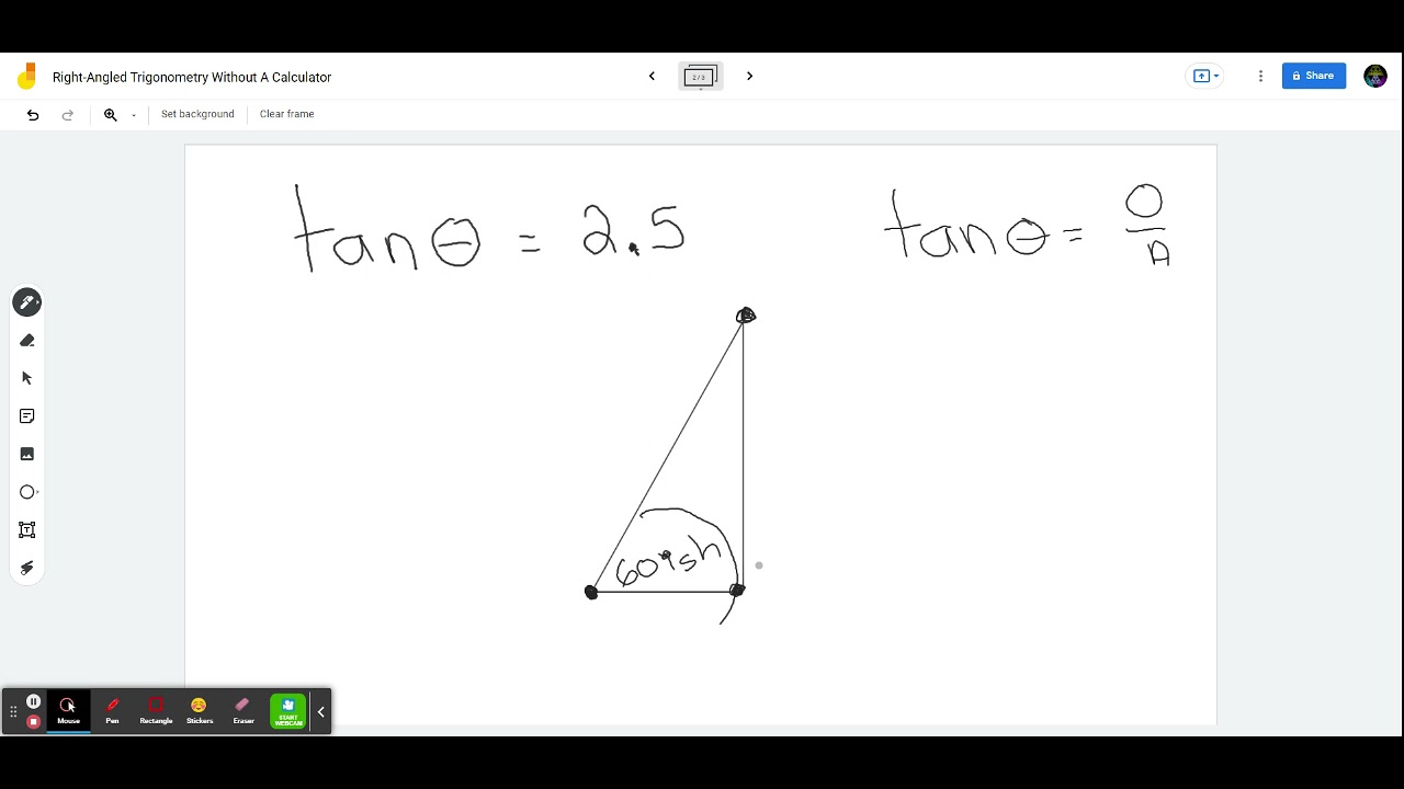 Right-Angled Trigonometry Without A Calculator - Google Jamboard - YouTube