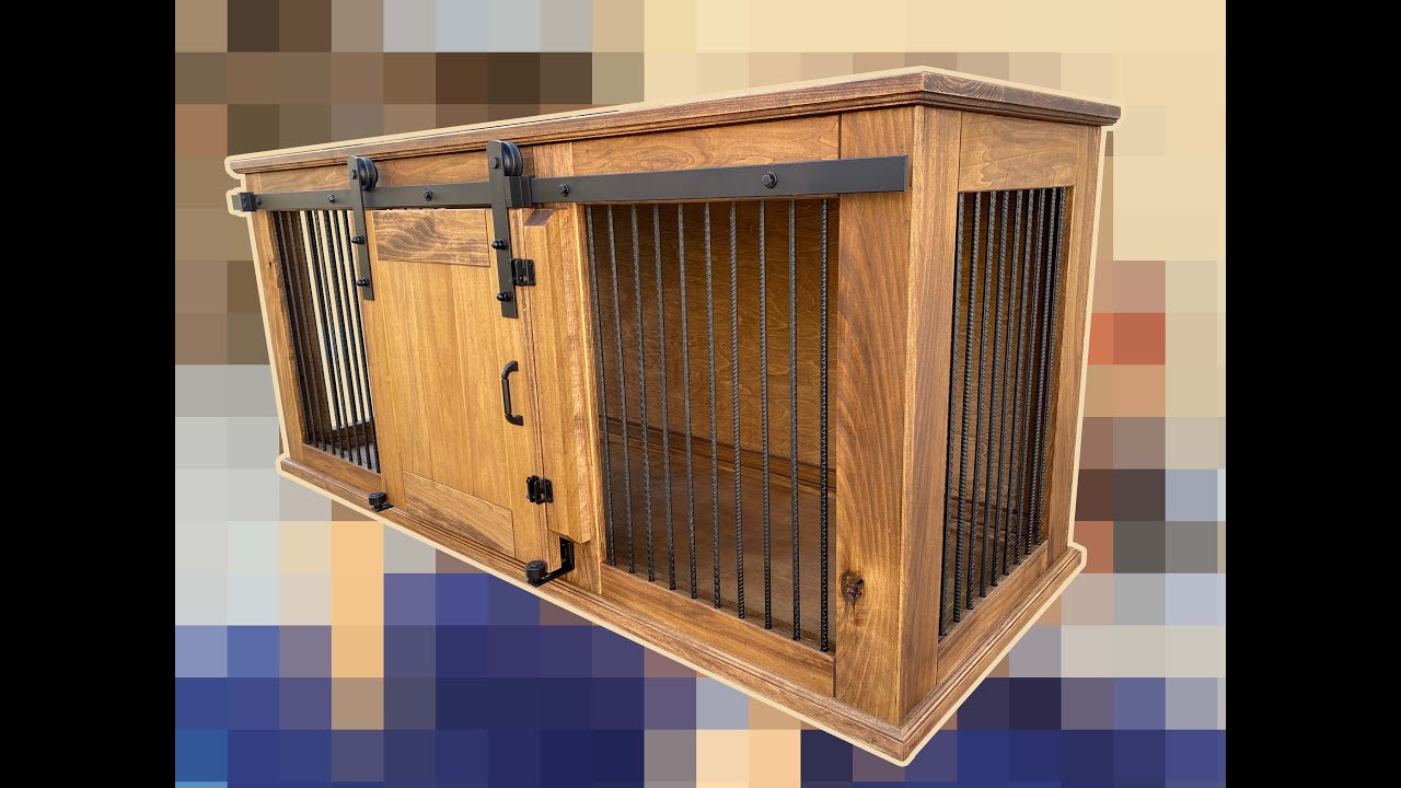 How I Built a Dog Kennel with a Barn Door - YouTube