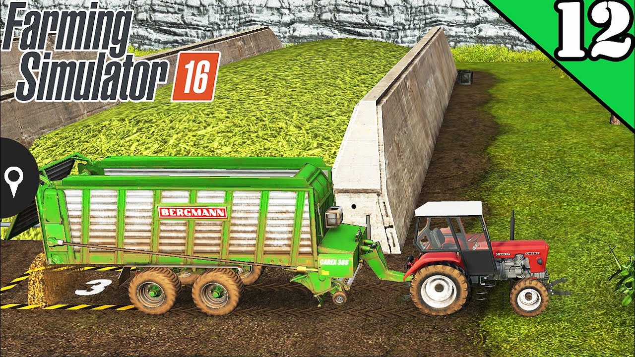 FS 16 Timelapse #12. Wheat harvest. Selling straw to biogas plants ...