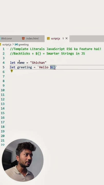 JavaScript Template Literals Basic! #javascript #webdevelopment #code - YouTube