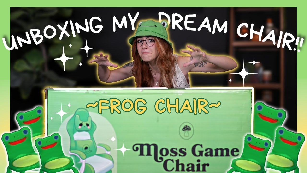 Frog Chair Unboxing 🐸 || Tiny Protectors Moss Gamer Chair 🌱 - YouTube