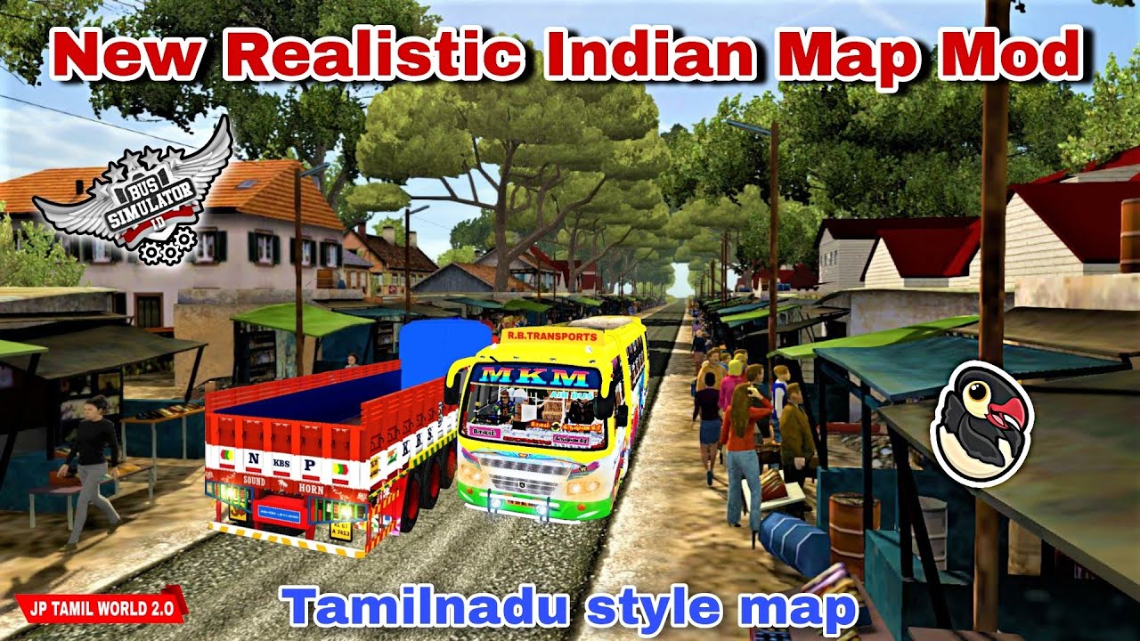 🤩 New Realistic Indian Tamilnadu Style Map mod For Bus Simulator ...