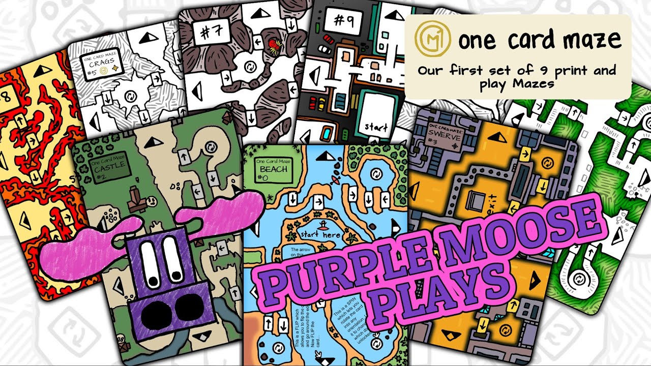 Purple Moose Plays...One Card Maze (Kickstarter Preview) - YouTube