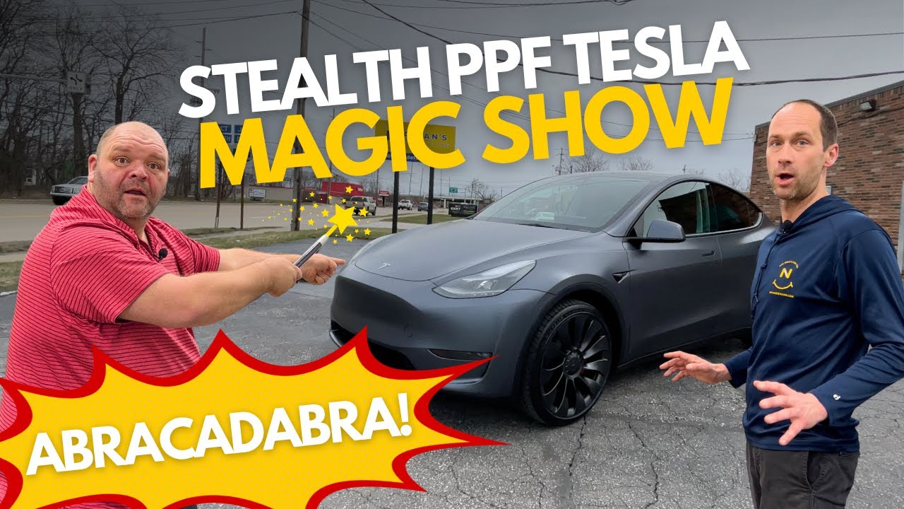Stealth Tesla Magic Show | Model Y Stealth PPF Install & Ceramic ...