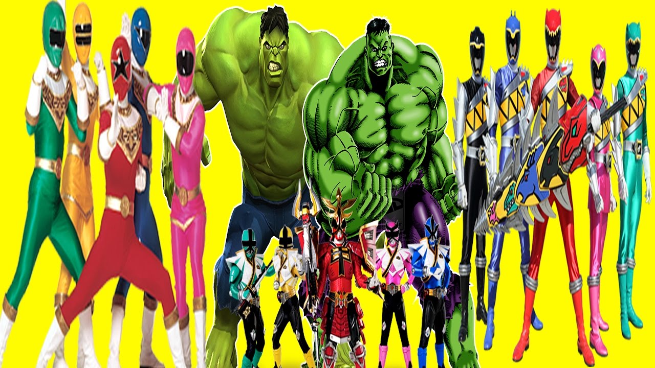 Hulk Finger Family with Power Rangers Finger Family nursery rhymes kids ...