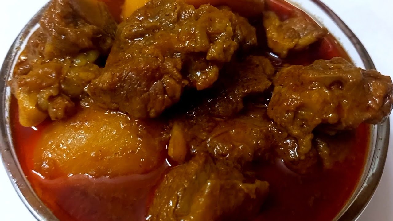 Mutton Aloo Curry Recipe | Home style Mutton curry | Mutton Potato ...