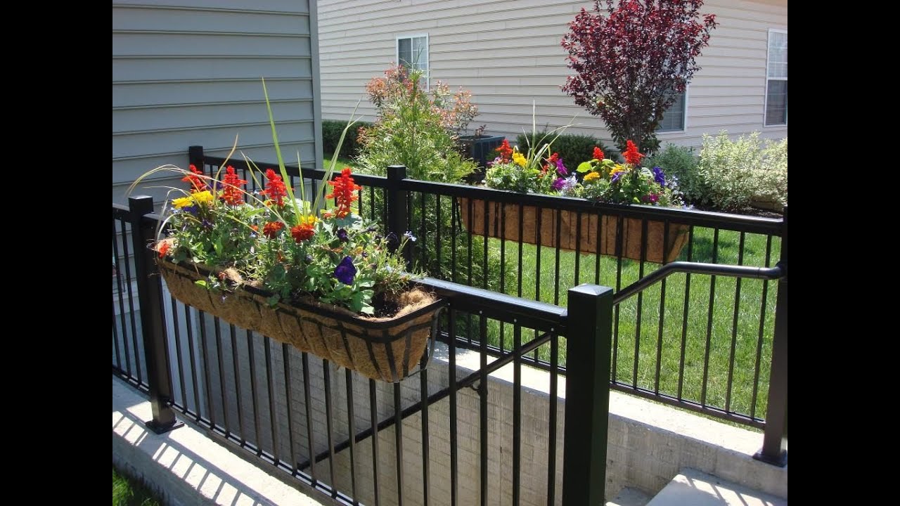 Deck Railing Planter Ideas - YouTube