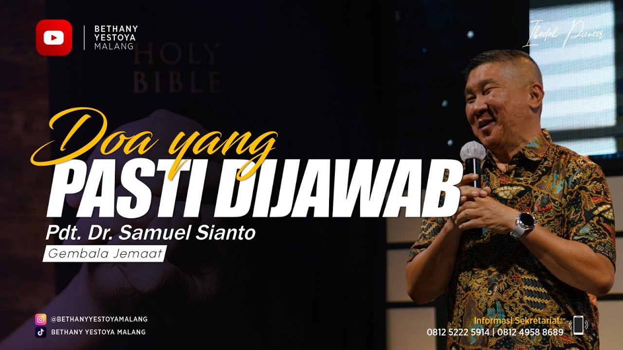 Doa Yang Pasti Dijawab - Pdt. Dr. Samuel Sianto - YouTube