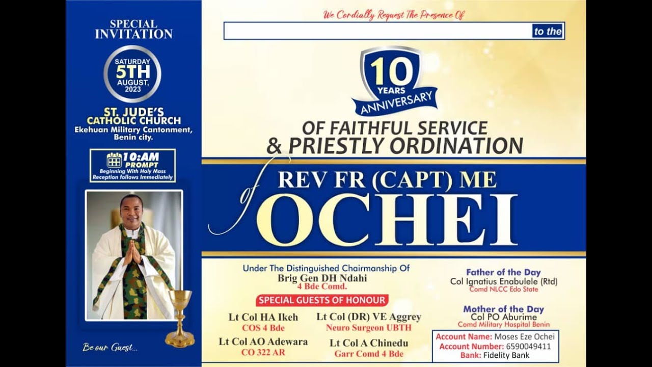 RECEPTION FOR THE 10 YEARS PRIESTLY ORDINATION ANNIVERSARY OF REV. FR ...