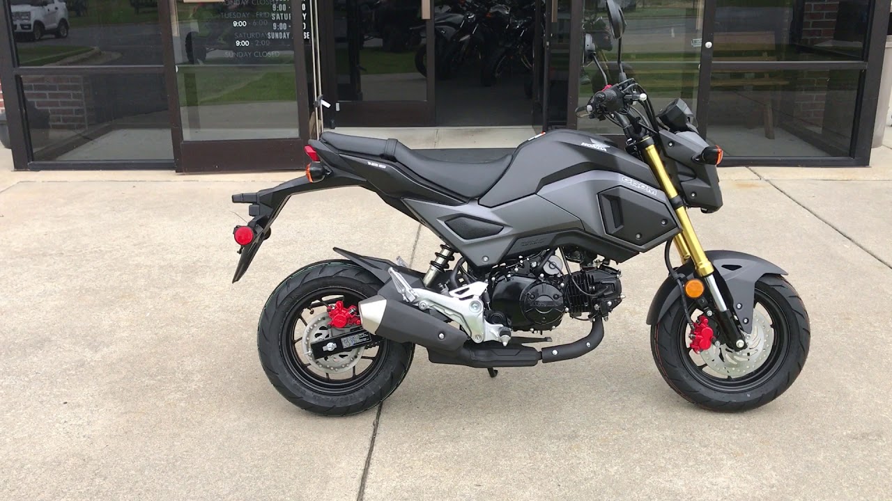 2018 Honda Grom Matte Gray Metallic - YouTube