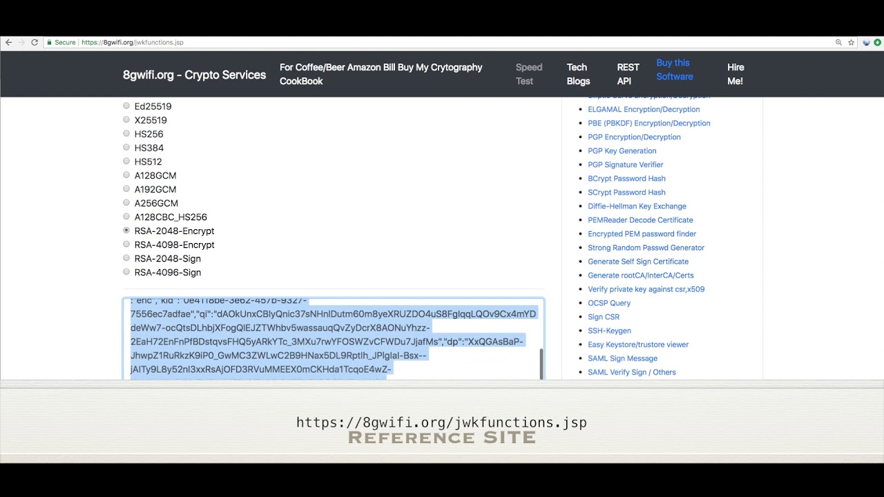 Generate Json Web Key Online YouTube Generate Json Web Key Online YouTube