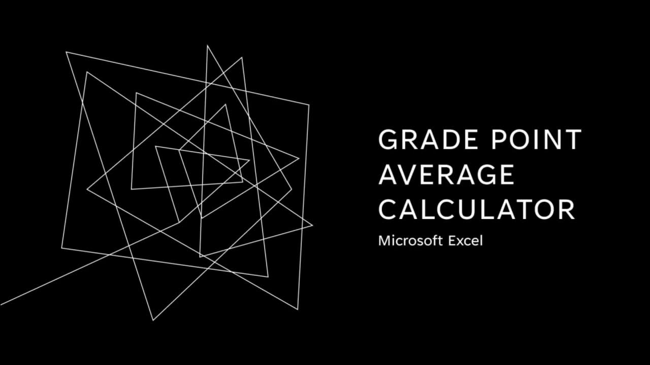 How to Calculate Grade Point Average (GPA) in Microsoft Excel? - YouTube