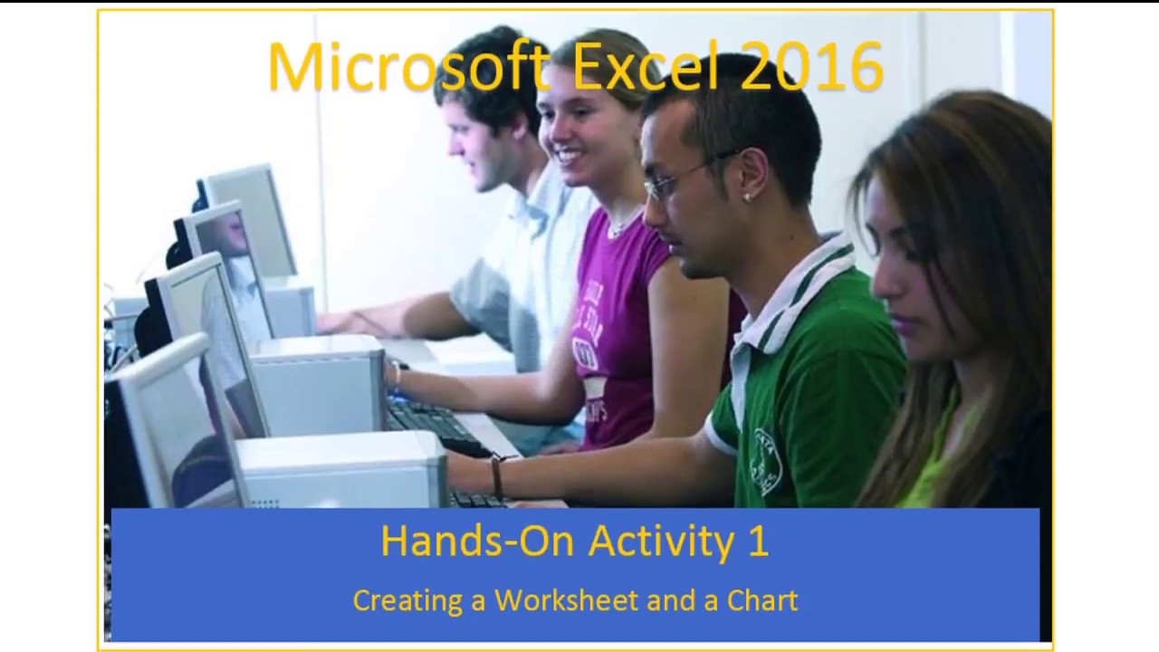 CIS100 Excel Module 1 Creating a Worksheet with a Chart - YouTube