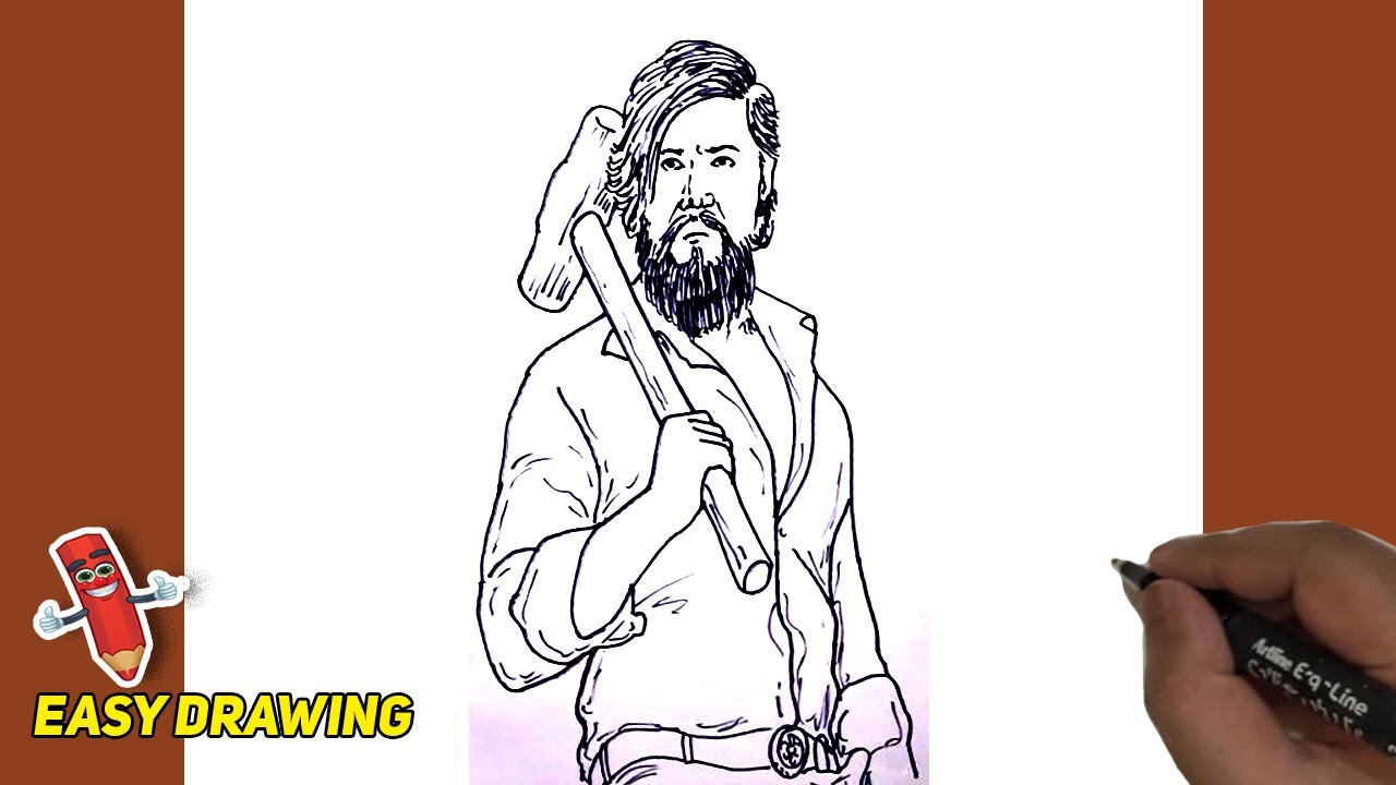 How To Draw Easy K.G.F: Chapter 2 (Yash) Easy | K.G.F: Chapter 2 (Yash ...