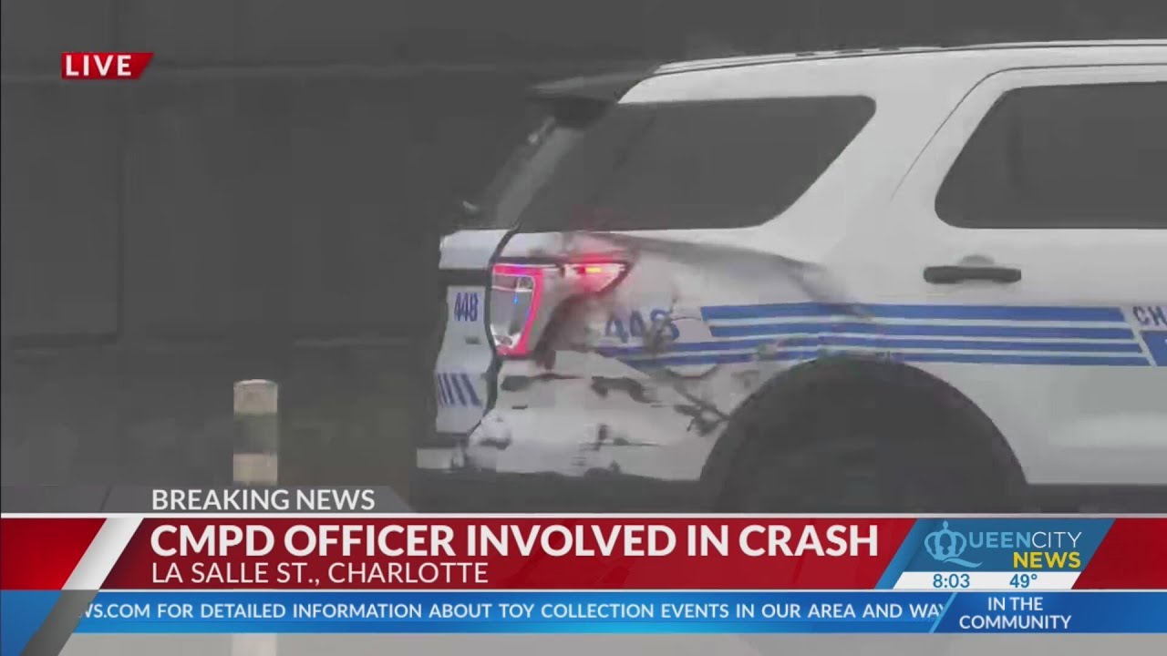 CMPD patrol vehicle involved in crash on I-77 - YouTube