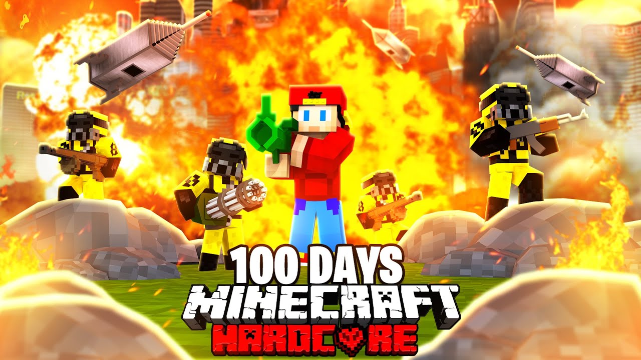 I Survived 100 Days on a MINECRAFT SMP Server... - YouTube