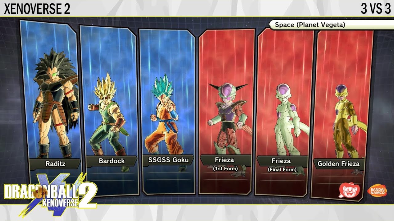 Goku, Raditz & Bardock vs Frieza (All Forms) | Dragonball Xenoverse 2 ...