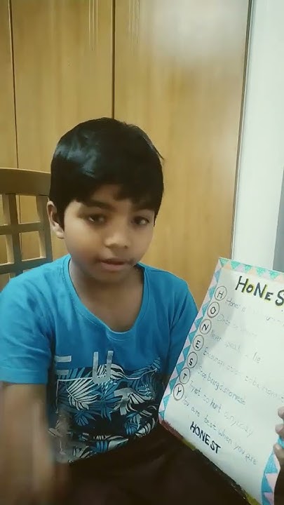 acrostic poem on honesty.. first school project in Abu Dhabi.. 😊 - YouTube