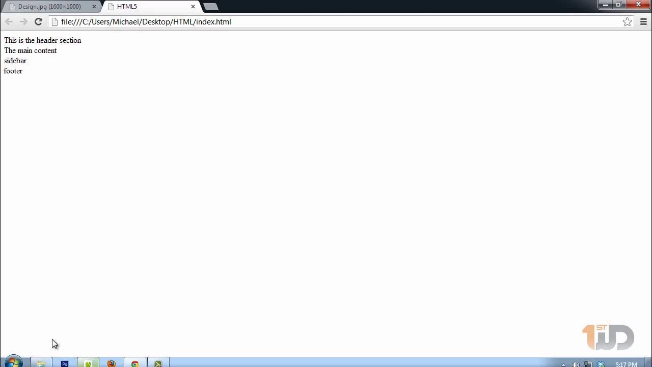 HTML5 Tutorial: Add Basic HTML 5 Tags & Website Structure #5 - YouTube