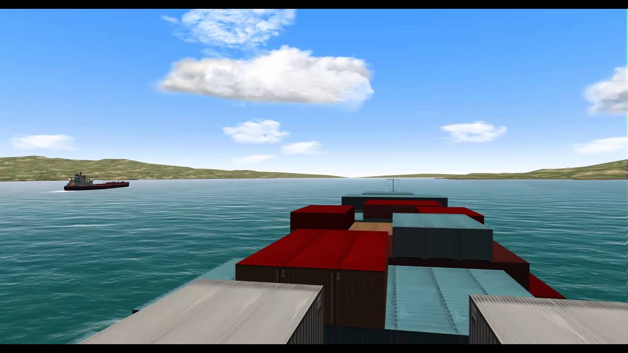 COLREGs - Rule 9 - Scenario: Overtaking on starboard side - Bridge view ...