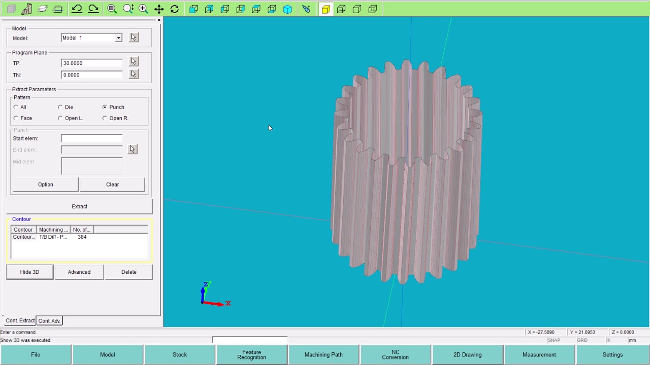inclined gear drawing and programing on Sodick Wire EDM machine - YouTube